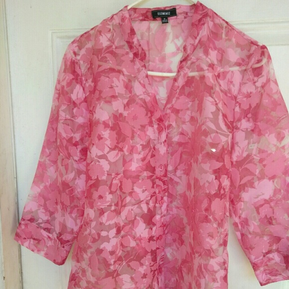 Elementz | Tops | Elementz Pink Blouse | Poshmark